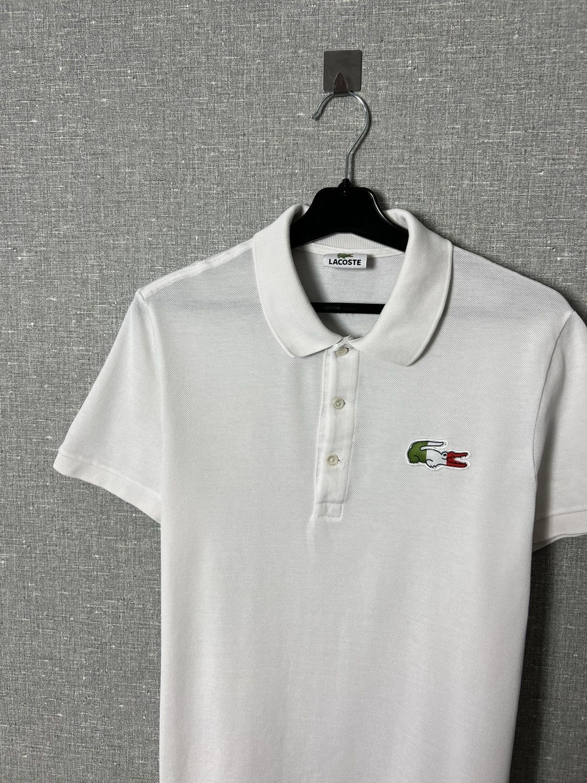 Lacoste × Luxury × Vintage Vintage Lacoste Italy Flag 🇮🇹 Large Logo ...
