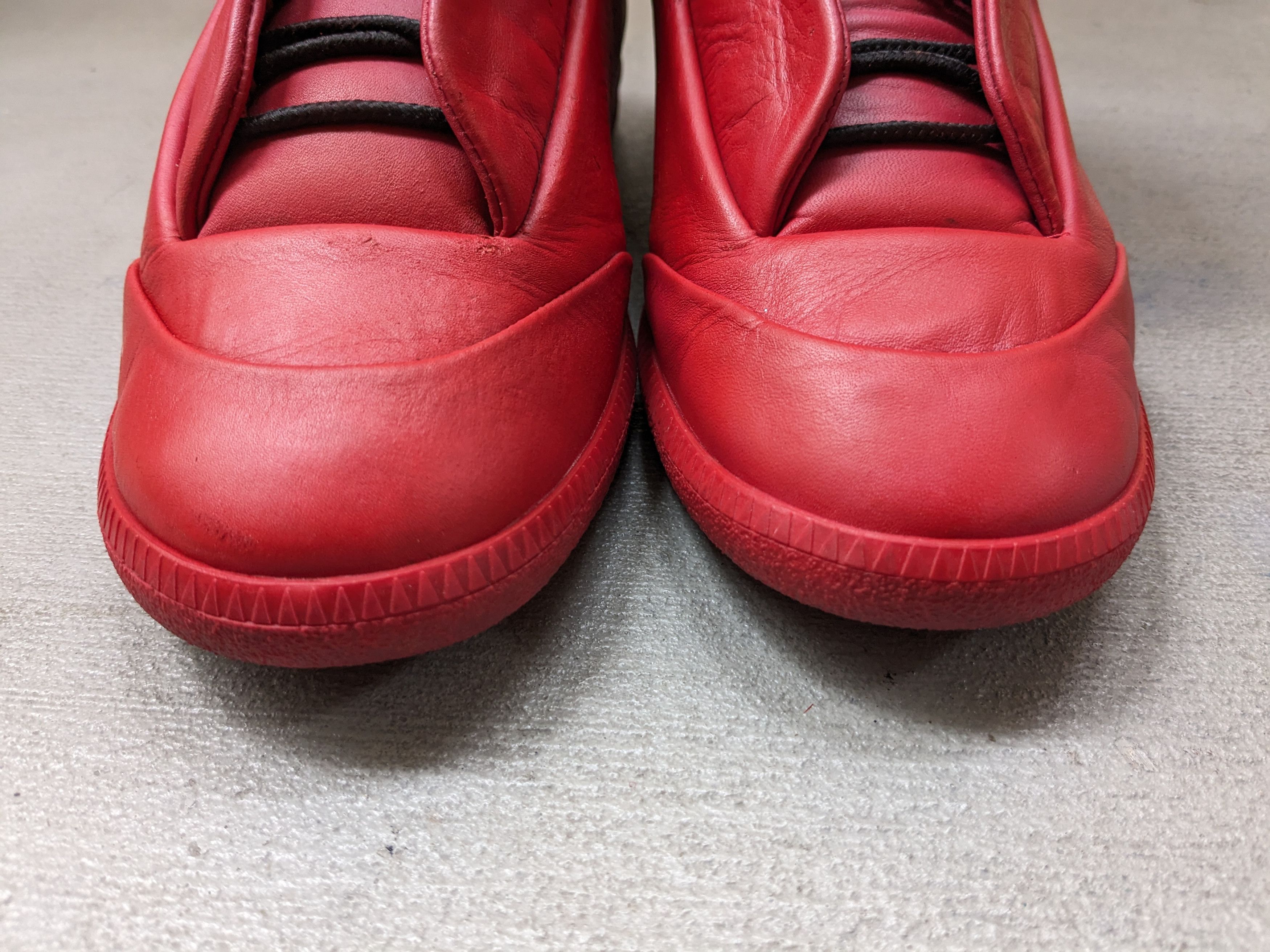 Maison Margiela Maison Margiela Future High Tops 9 Red Leather Lace Up ...