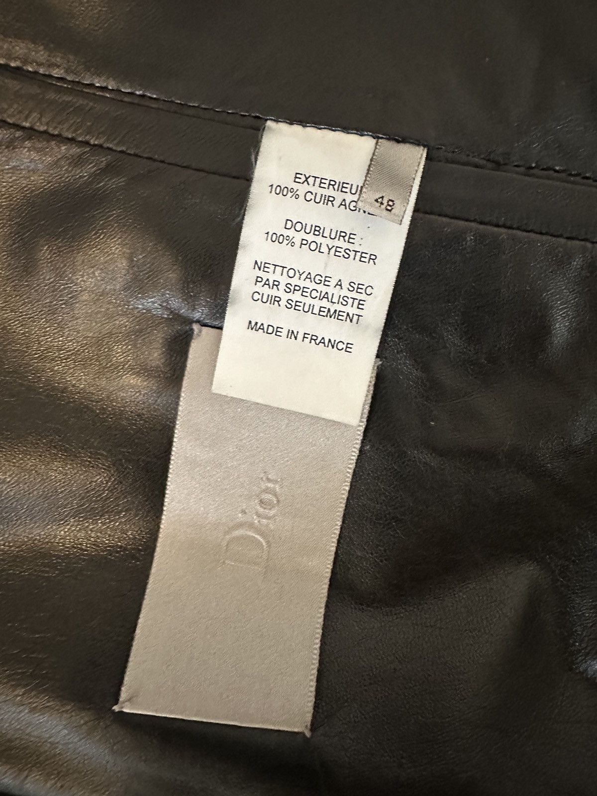 Dior × Hedi Slimane AW01 Solitaire runway leather vest | Grailed
