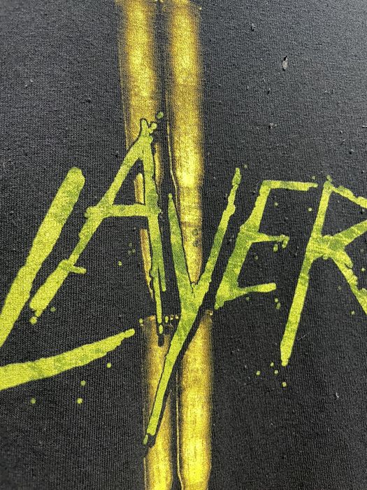 Vintage 2004 vintage Slayer skull army inverted cross bullets metal ...