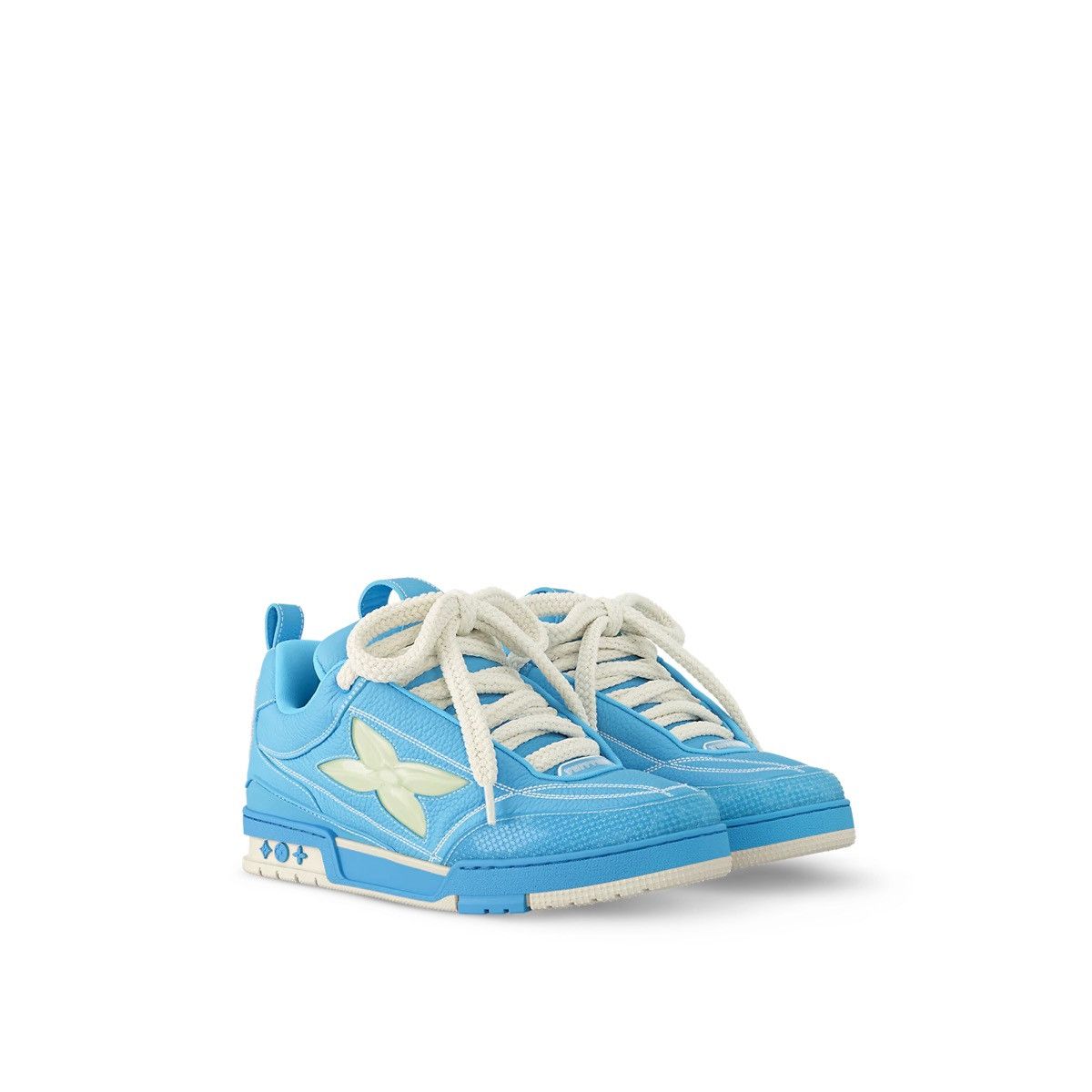 Louis Vuitton LV Trainer Flower Logo Sneakers in blue | Grailed