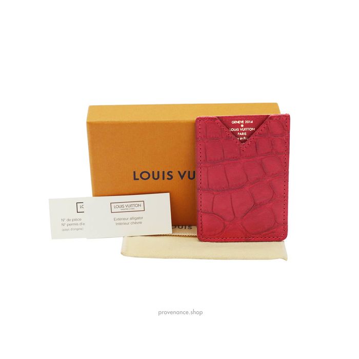 Louis Vuitton 🔴 Louis Vuitton Genève Card Wallet - Red Alligator ...