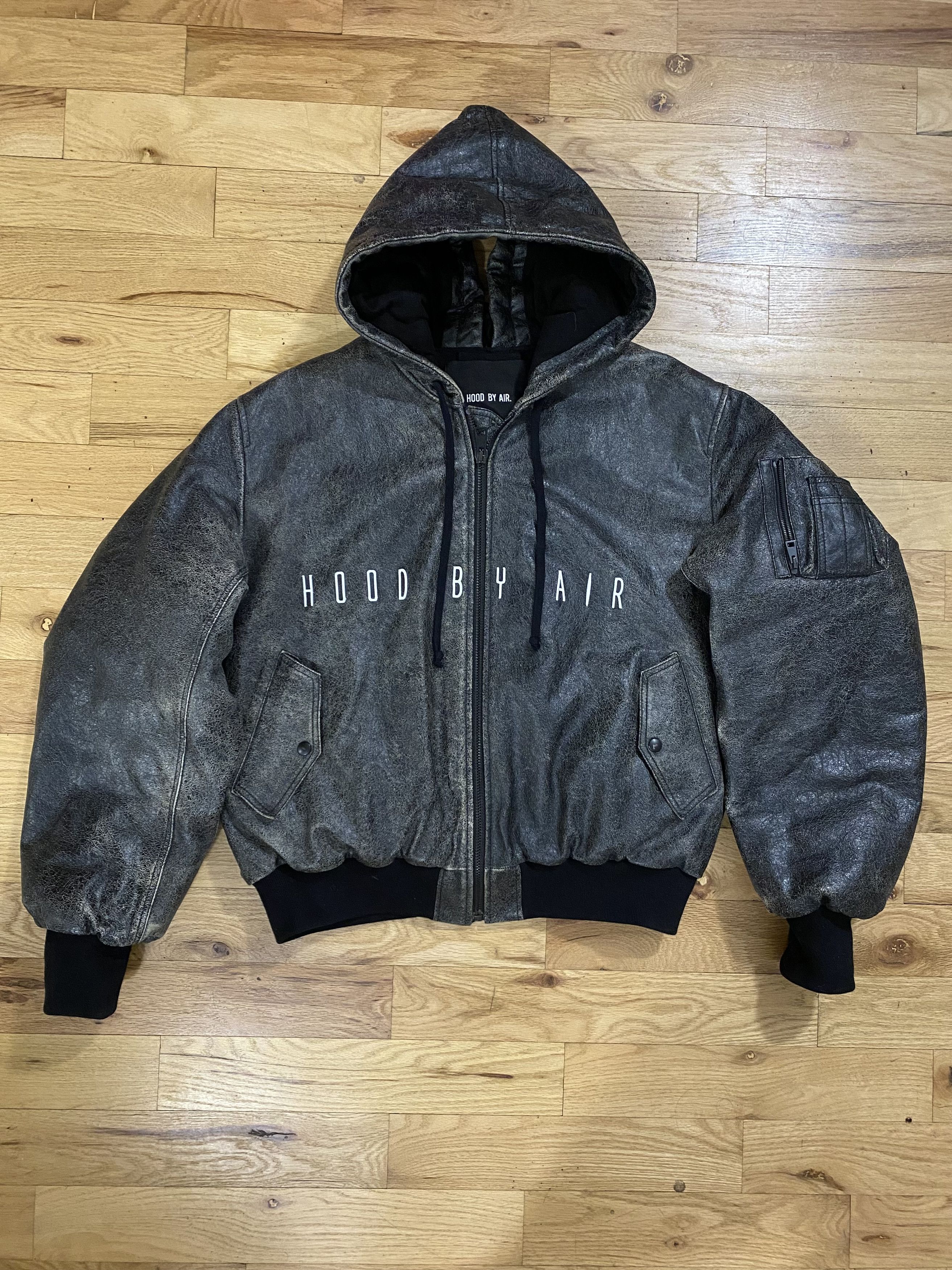 Hood By Air HBA-128-01 Leather Bomber | Grailed