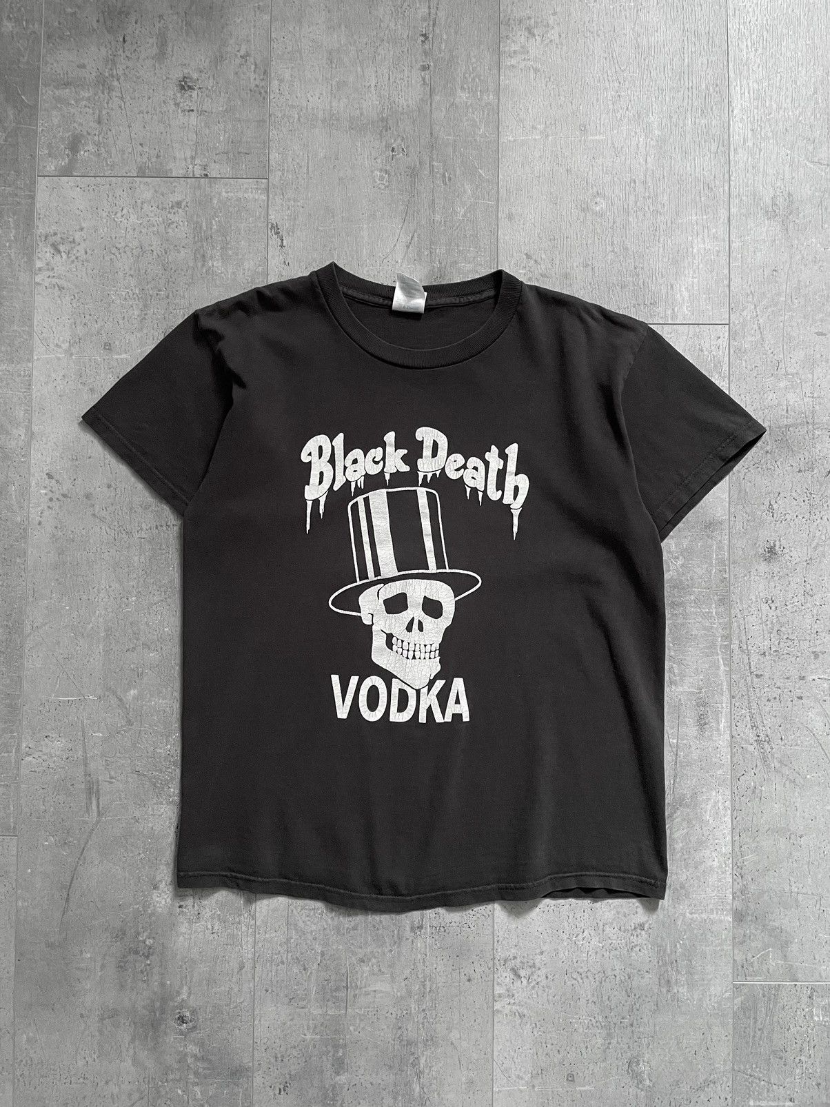 Band Tees × Rare × Vintage Vintage 00’s Black Death Vodka Faded Band T ...