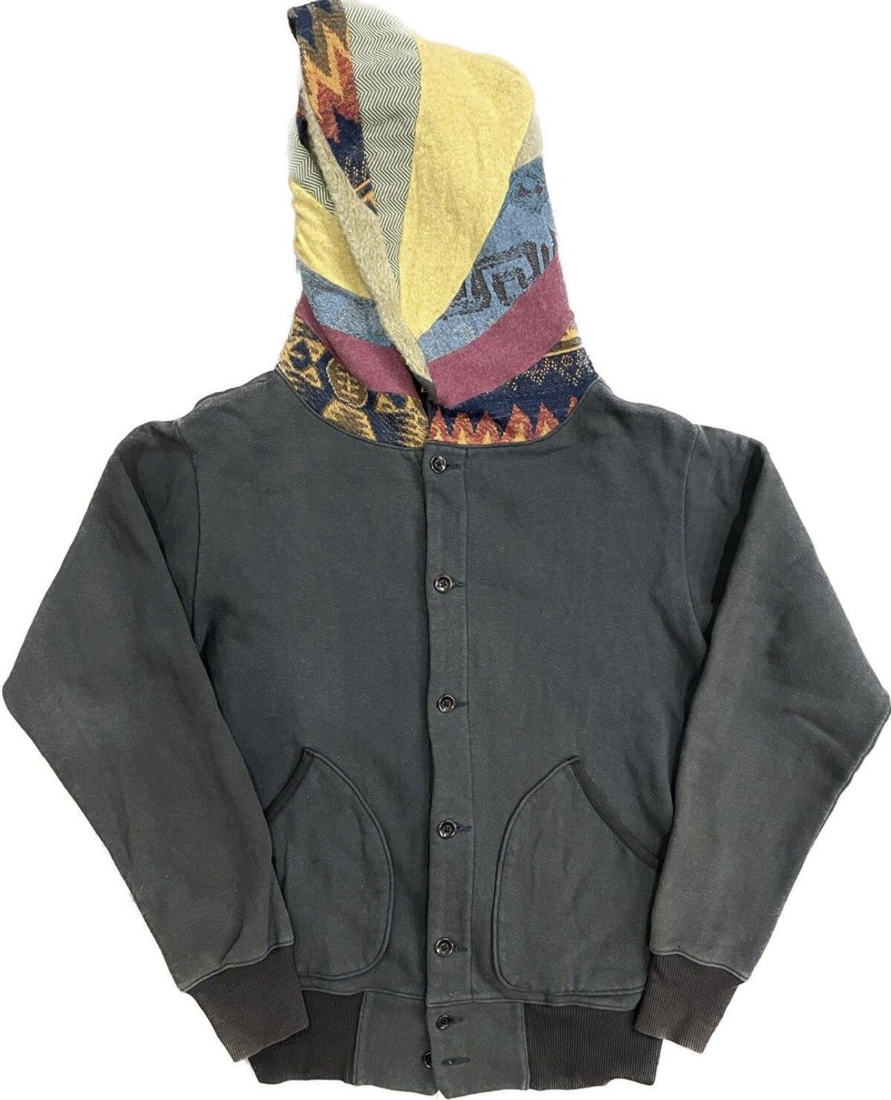 Kapital Kapital Multi Fabric Shawl Collar Hoodie Kapital Boro Visvim ...