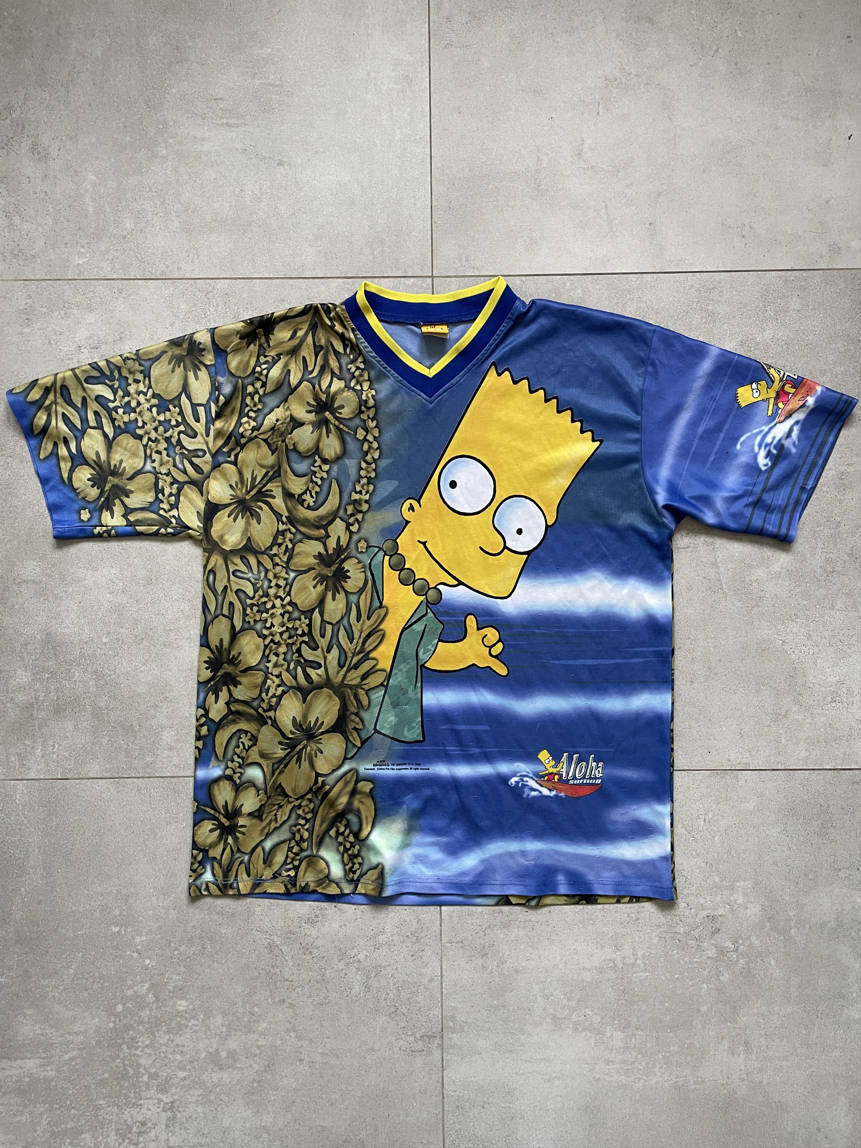 Jersey × The Simpsons × Vintage VINTAGE ALOHA SURF BART SIMPSON SURFING ...