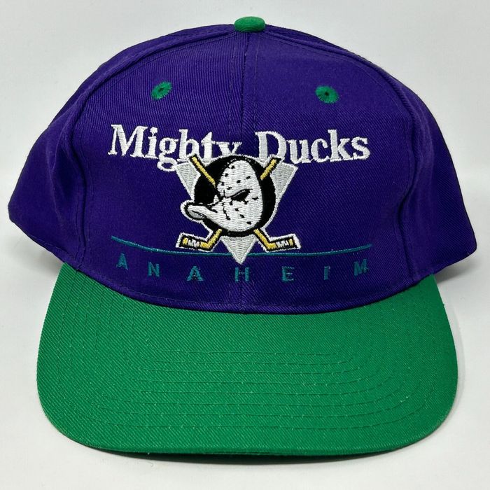 Vintage Anaheim Mighty Ducks Hat NHL Hockey Vintage 90s Purple Cap ...