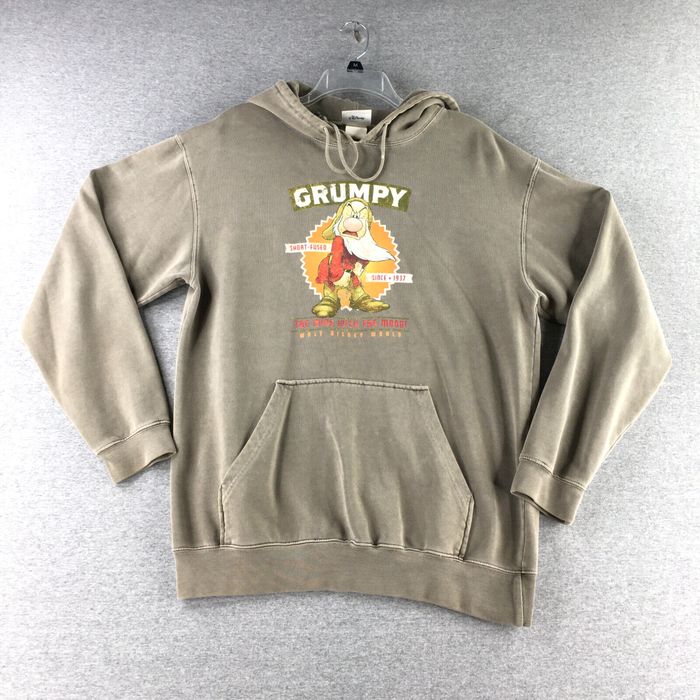 Disney Vintage Walt Disney Sweater Mens Medium Grumpy Hoodie Grey Made ...