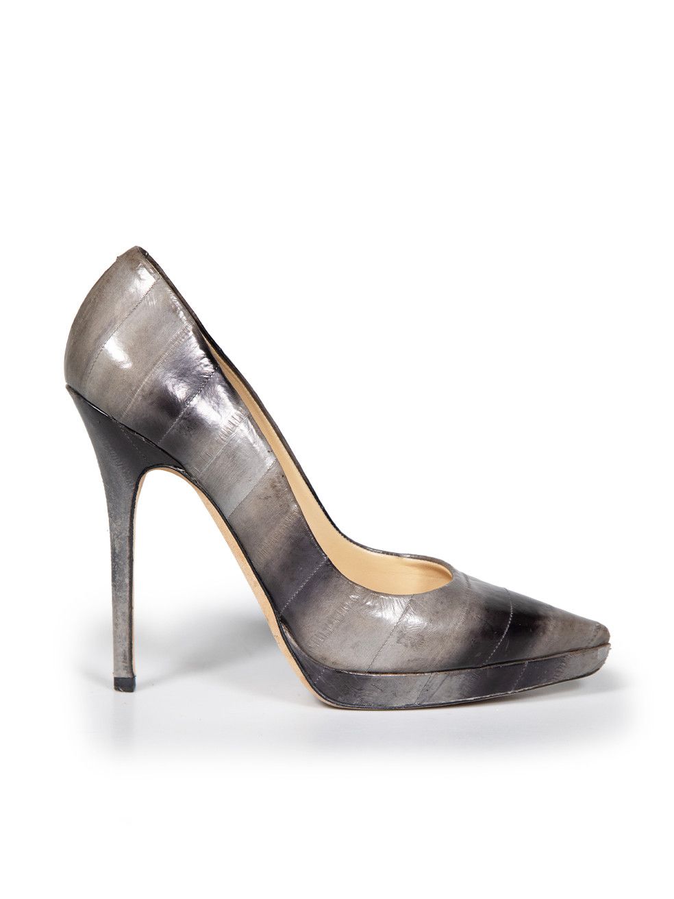 Jimmy Choo Grey Eel Skin Pumps | Grailed