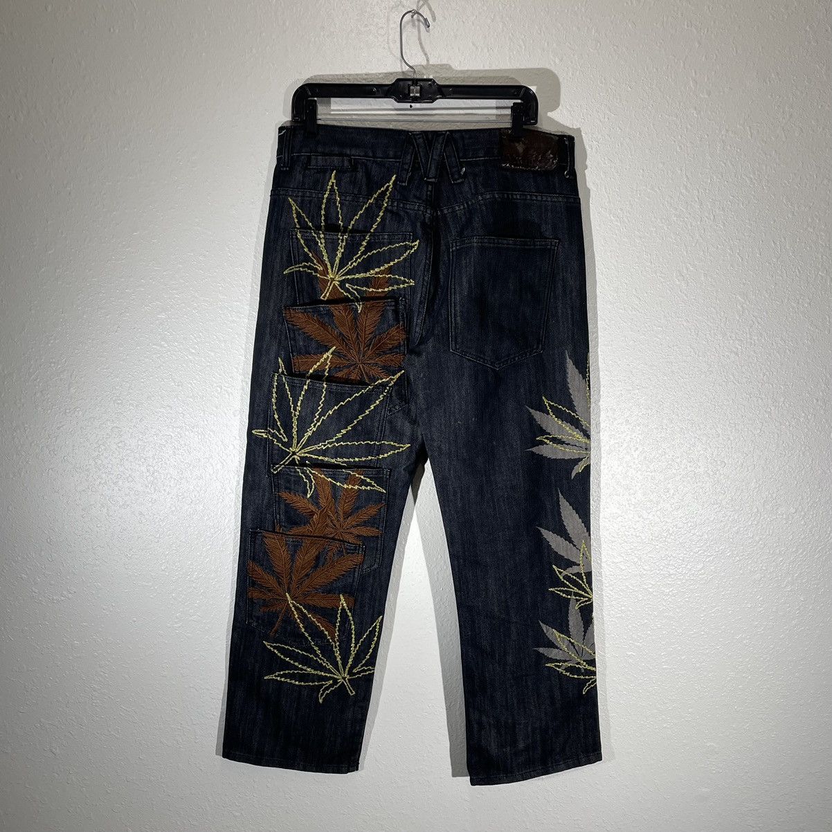 JNCO × Streetwear × Vintage Vintage Muka Jeans Men’s 34x30 Marijuana ...