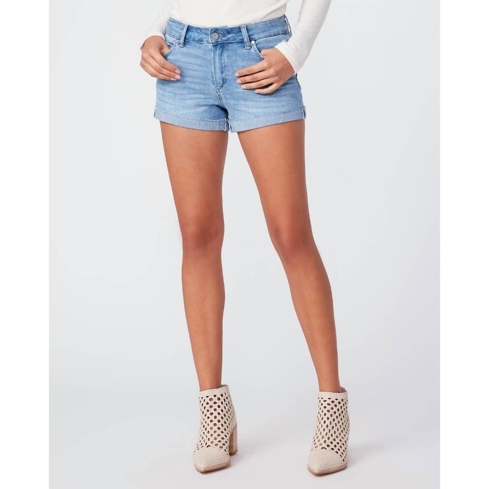 Paige Jimmy Jimmy Short Raw Cuff Shorts In Belle | Grailed