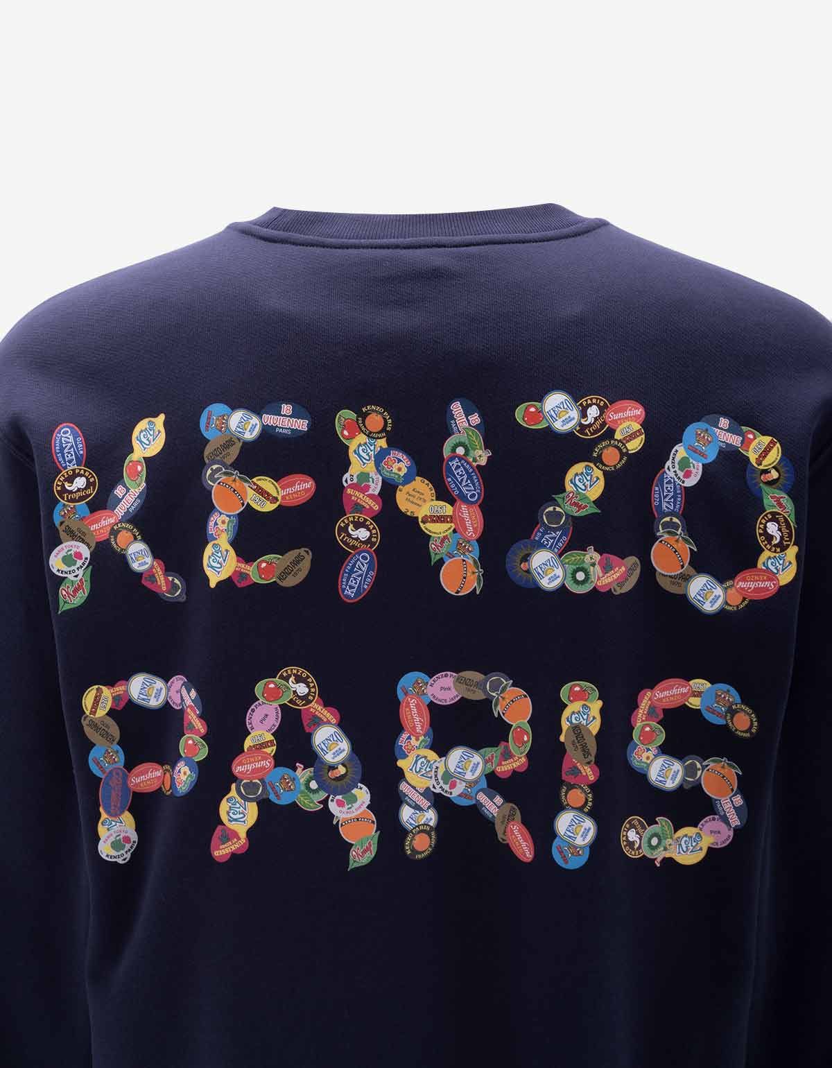 Kenzo Blue Fruit Stickers Sweatshirt | Grailed