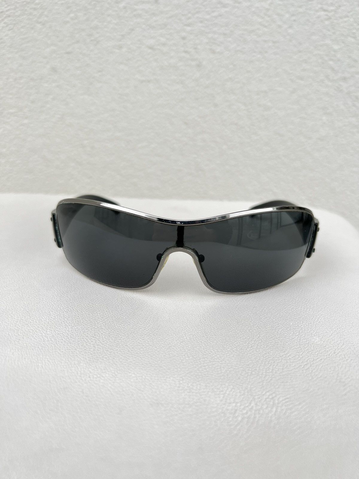 Prada × Vintage Vintage Prada Sunglasses Black Mask Red Tab | Grailed