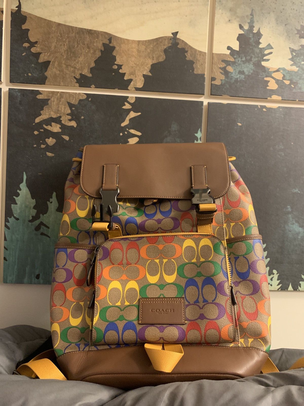 Coach Coach colorful monogram backpack | Grailed