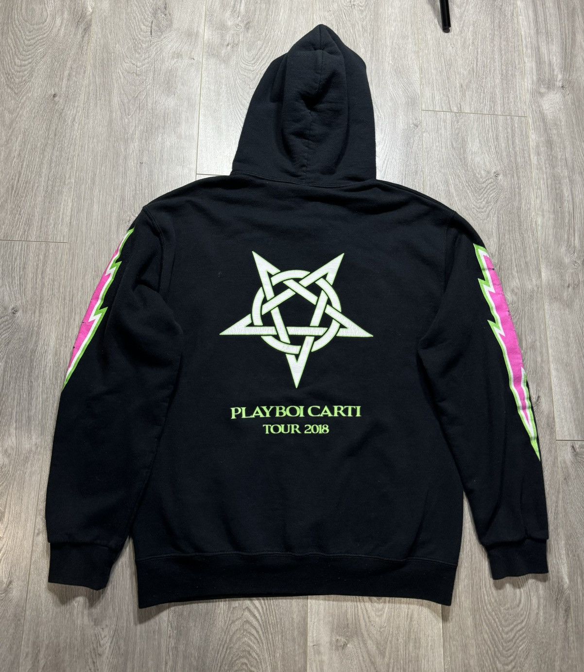 Playboi Carti Playboi carti 2018 neon tour hoodie Rare | Grailed