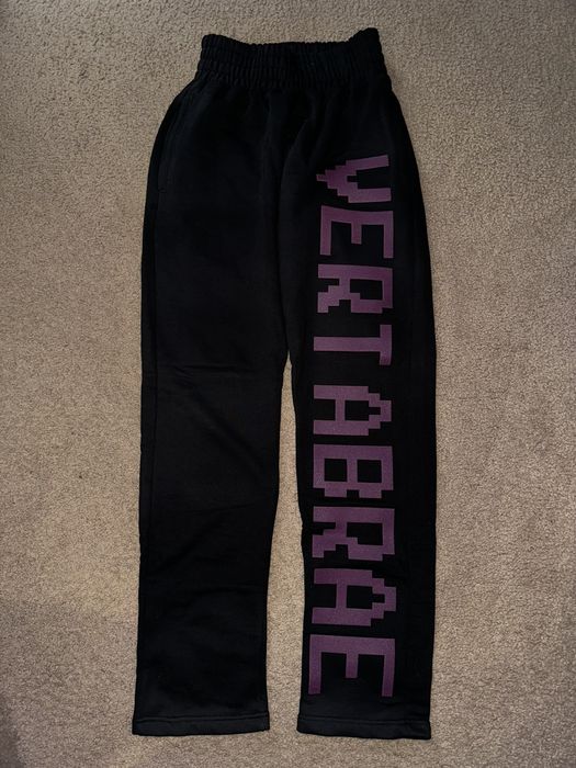 Vertabrae Vertebrae Sweat Pants Black and Purple | Grailed