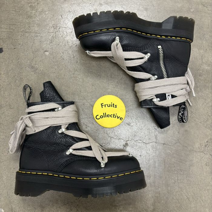 Rick Owens Rick Owens X Doc Martens STROBE 1460 Pentagram jumbo lace ...