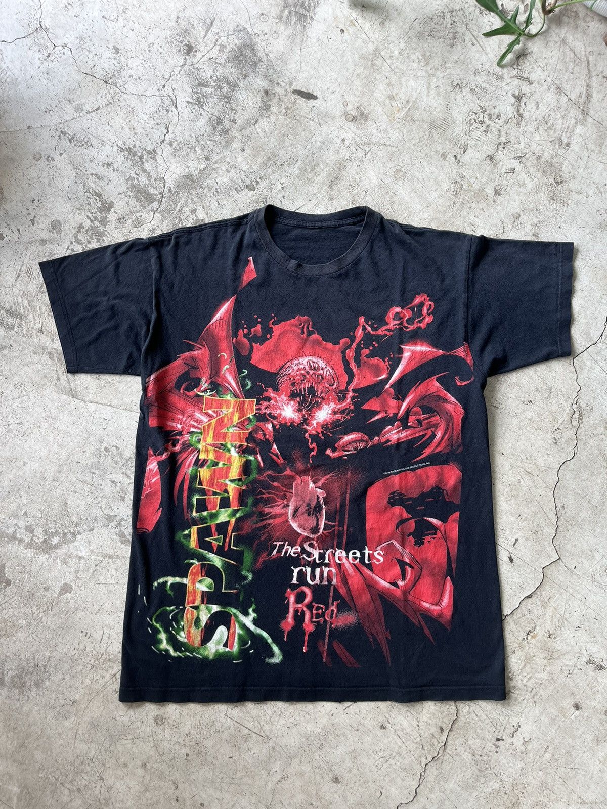 Vintage Vintage SPAWN The streets run RED 1997’s big screen T-shirt ...