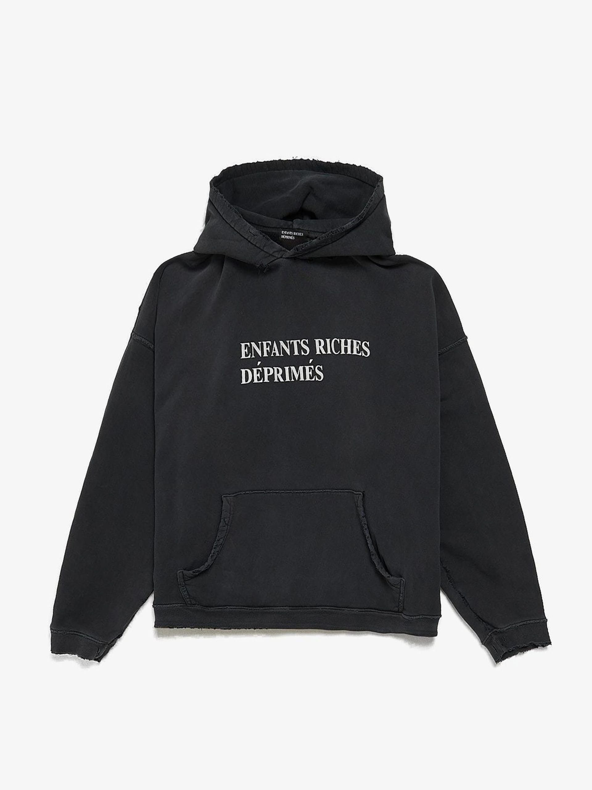 Enfants Riches Deprimes Black Washed Distressed Classic Logo Enfants Riches Deprimes Black Washed Distressed Classic Logo