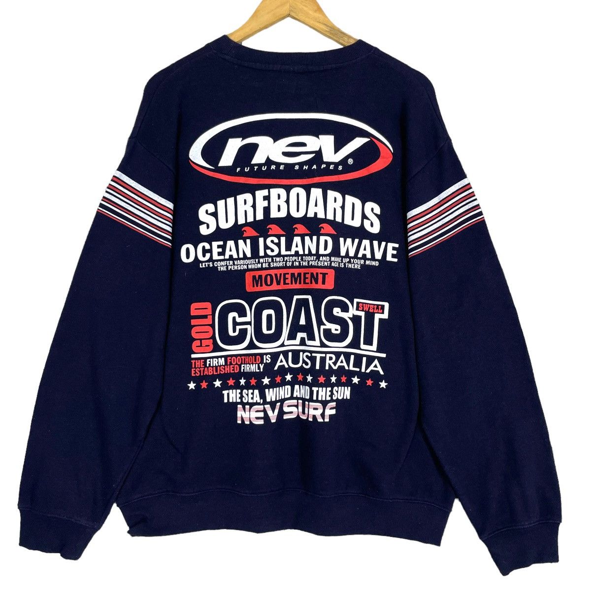 Vintage Nev Surf Future Shapes SurfBoards Ocean Island Jumper Shirt ...