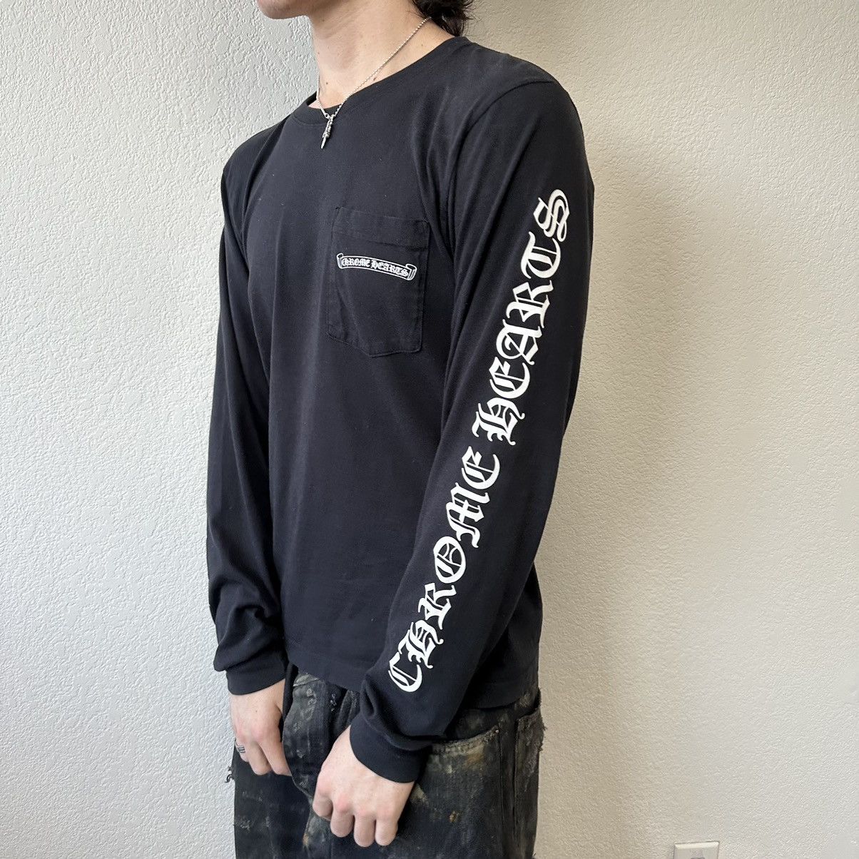 Chrome Hearts Chrome Hearts Gothic Font Longsleeve | Grailed