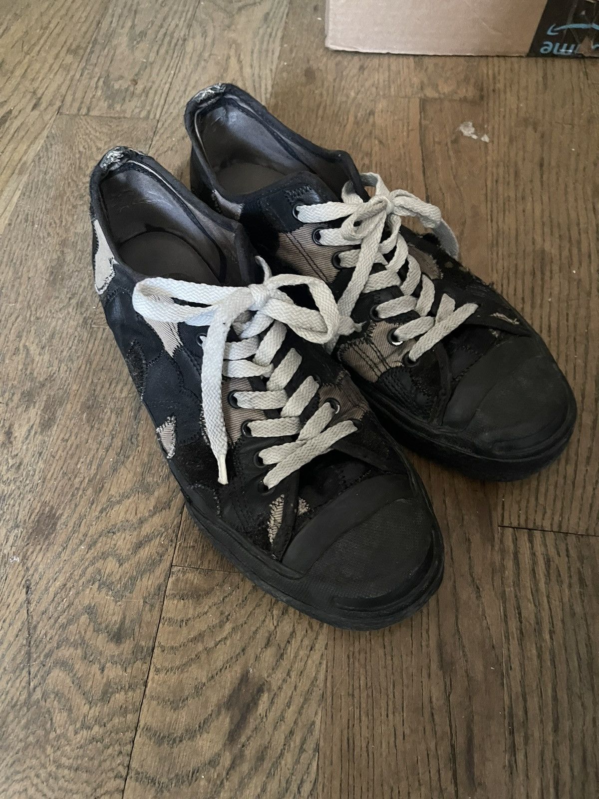 Number (N)ine Number nine AW03 crying heart converse low top sneakers ...