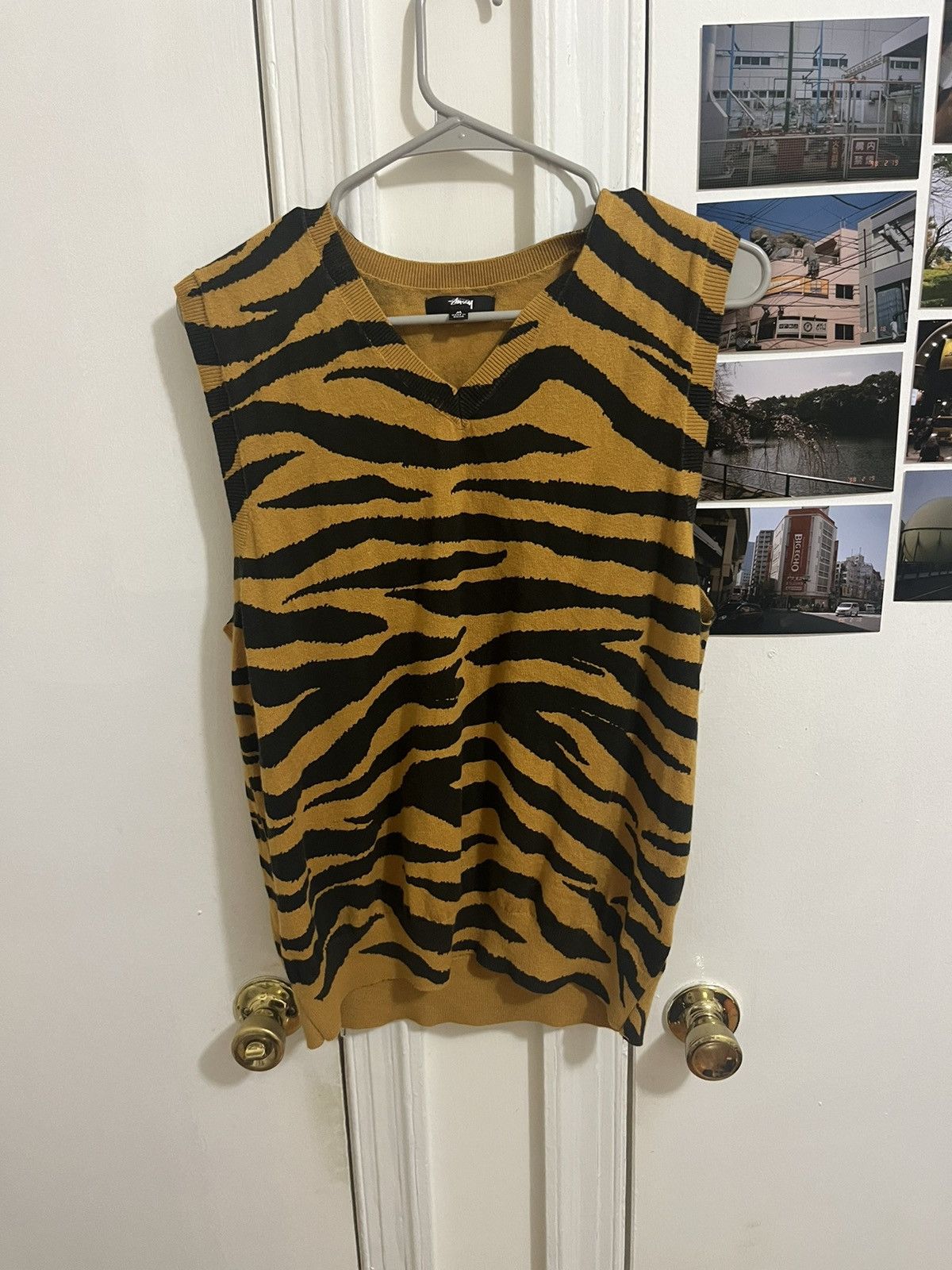 Streetwear × Stussy Stussy Tiger Striped Vest | Grailed
