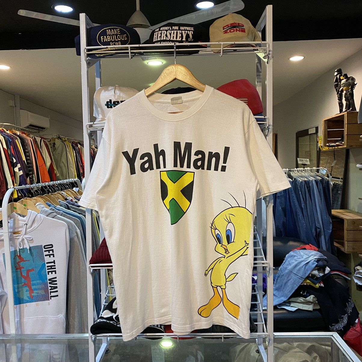 Vintage × Warner Bros Looney Tunes Tweety Bird Yah Man Jamaica tee ...