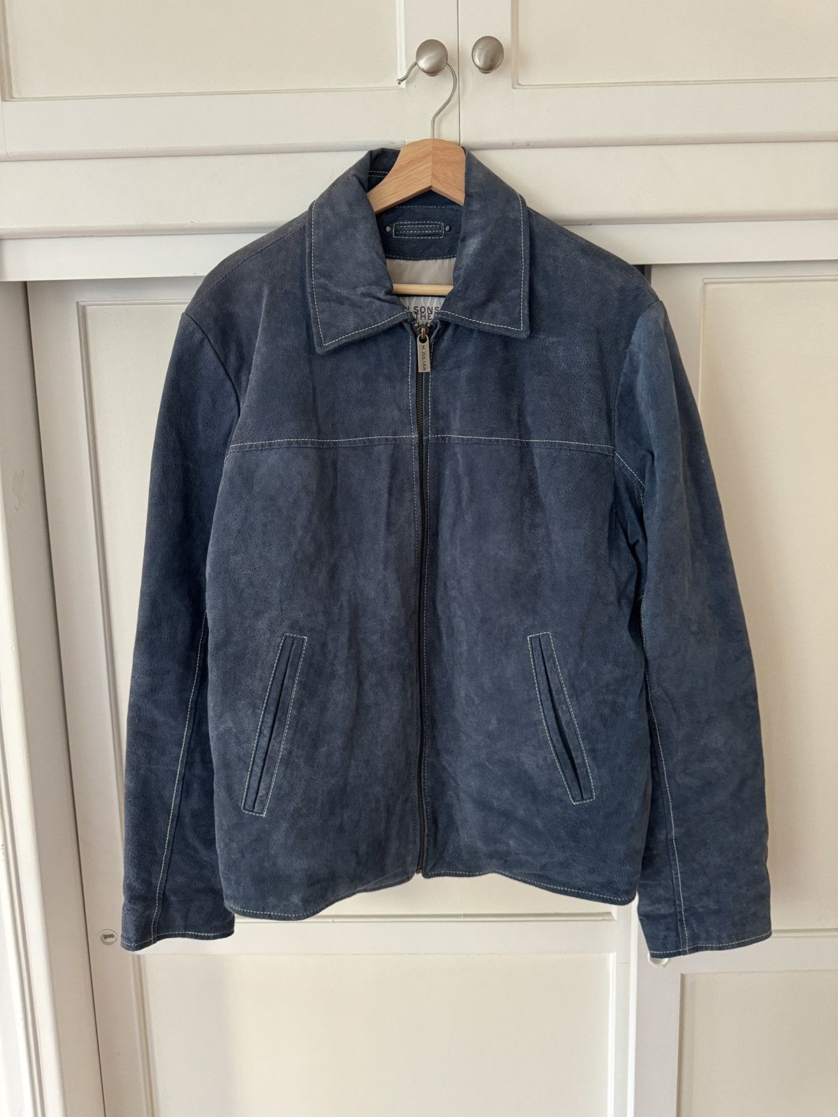Wilsons Leather Wilson’s Leather Blue Suede Jacket | Grailed