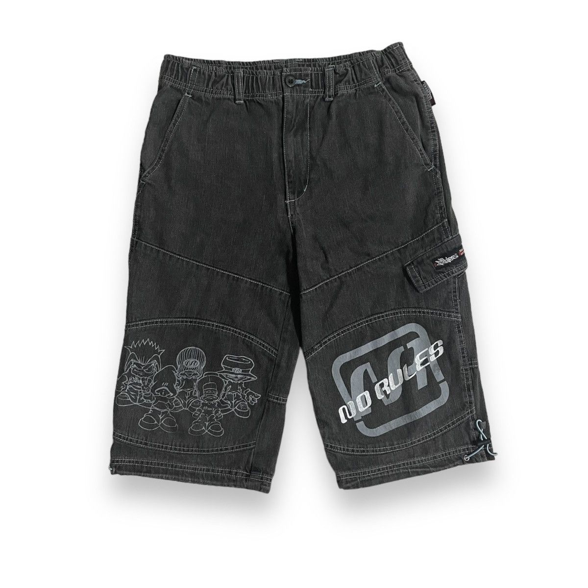 Skategang Vintage Y2K Jorts Pants No Rules Full Character Cartoon Rare ...