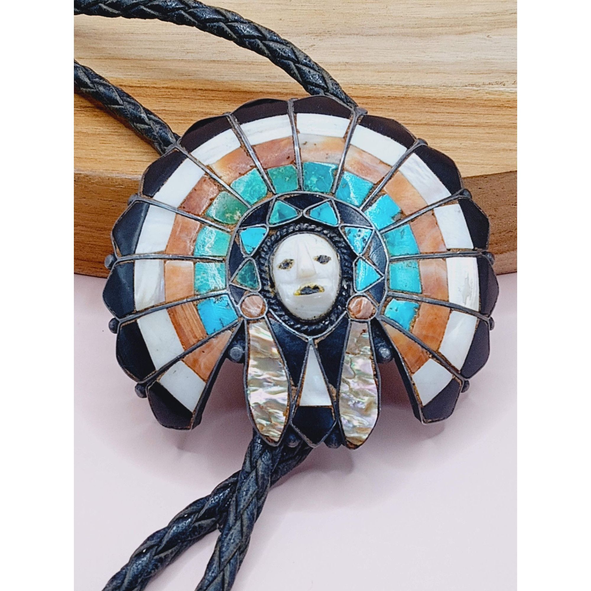 Vintage 1950 John Lucio Zuni Made Comanche Kachina Dancer Bolo Early ...