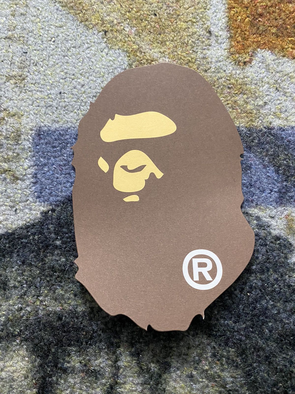 Bape A Bathing Ape Bape Brown Cardboard Head | Grailed