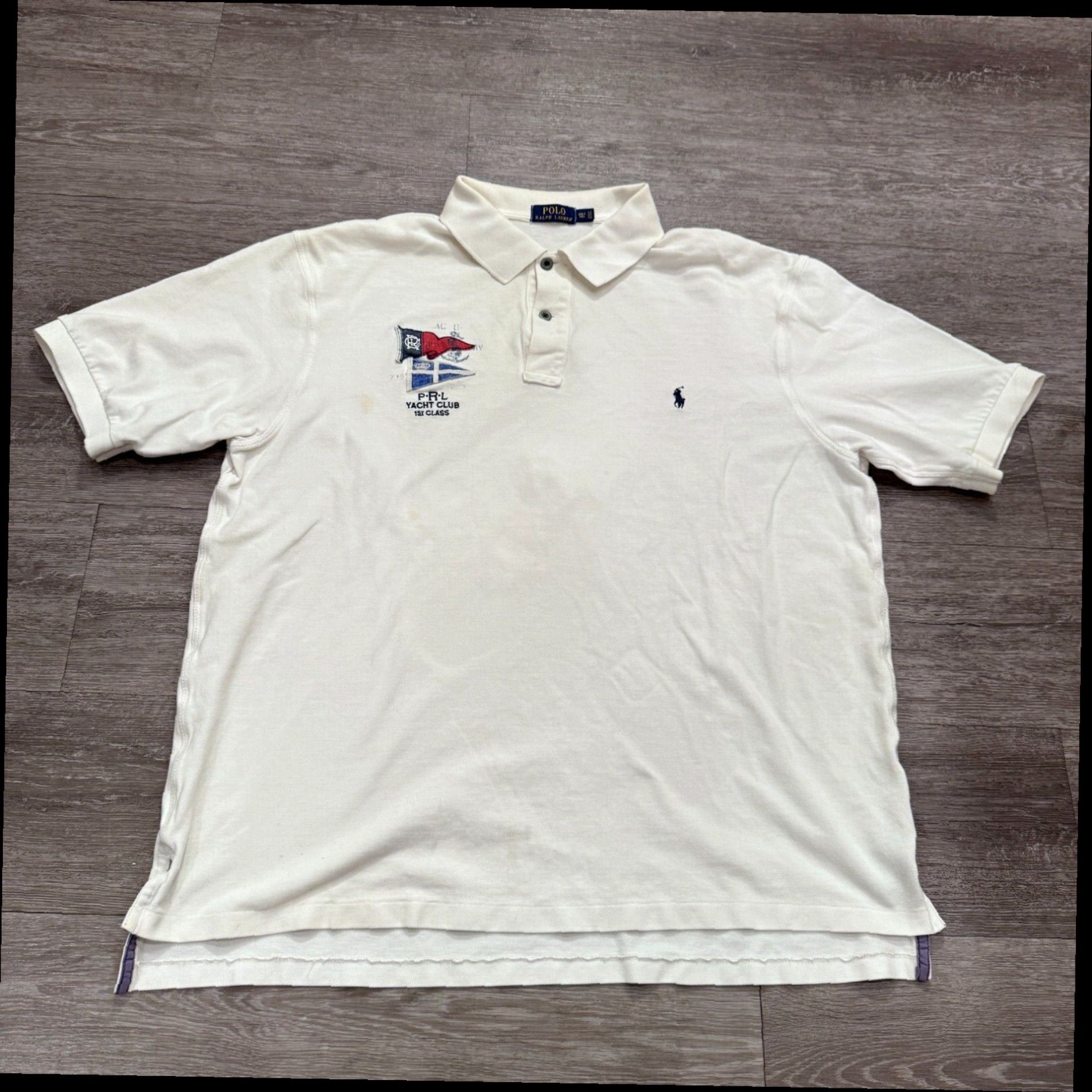 Polo Ralph Lauren Polo Ralph Lauren Polo Shirt Mens 2XLT White PRL ...
