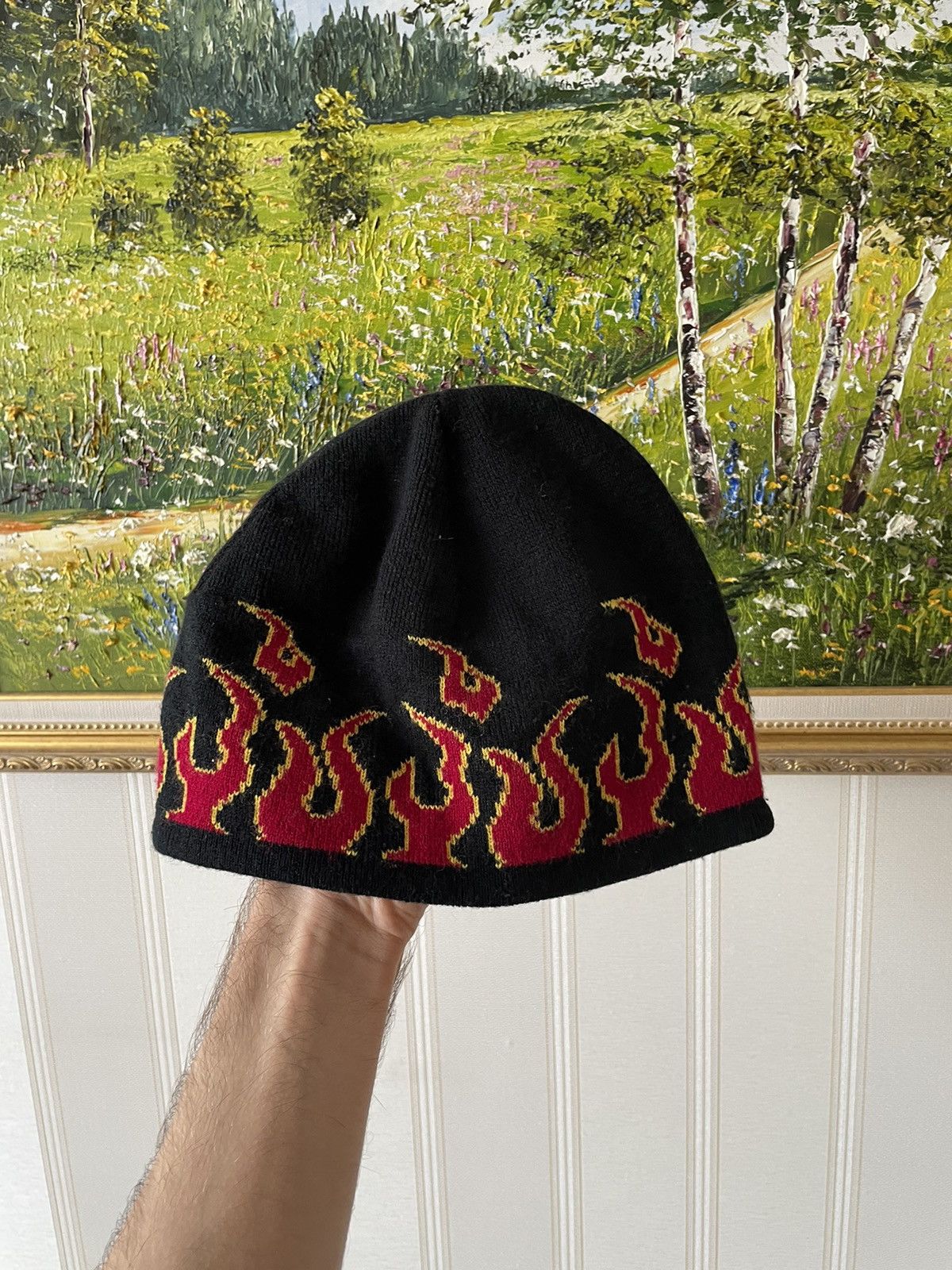 Lego × Streetwear × Vintage Vintage Y2K Fire Flames Rare Opium Beanie ...