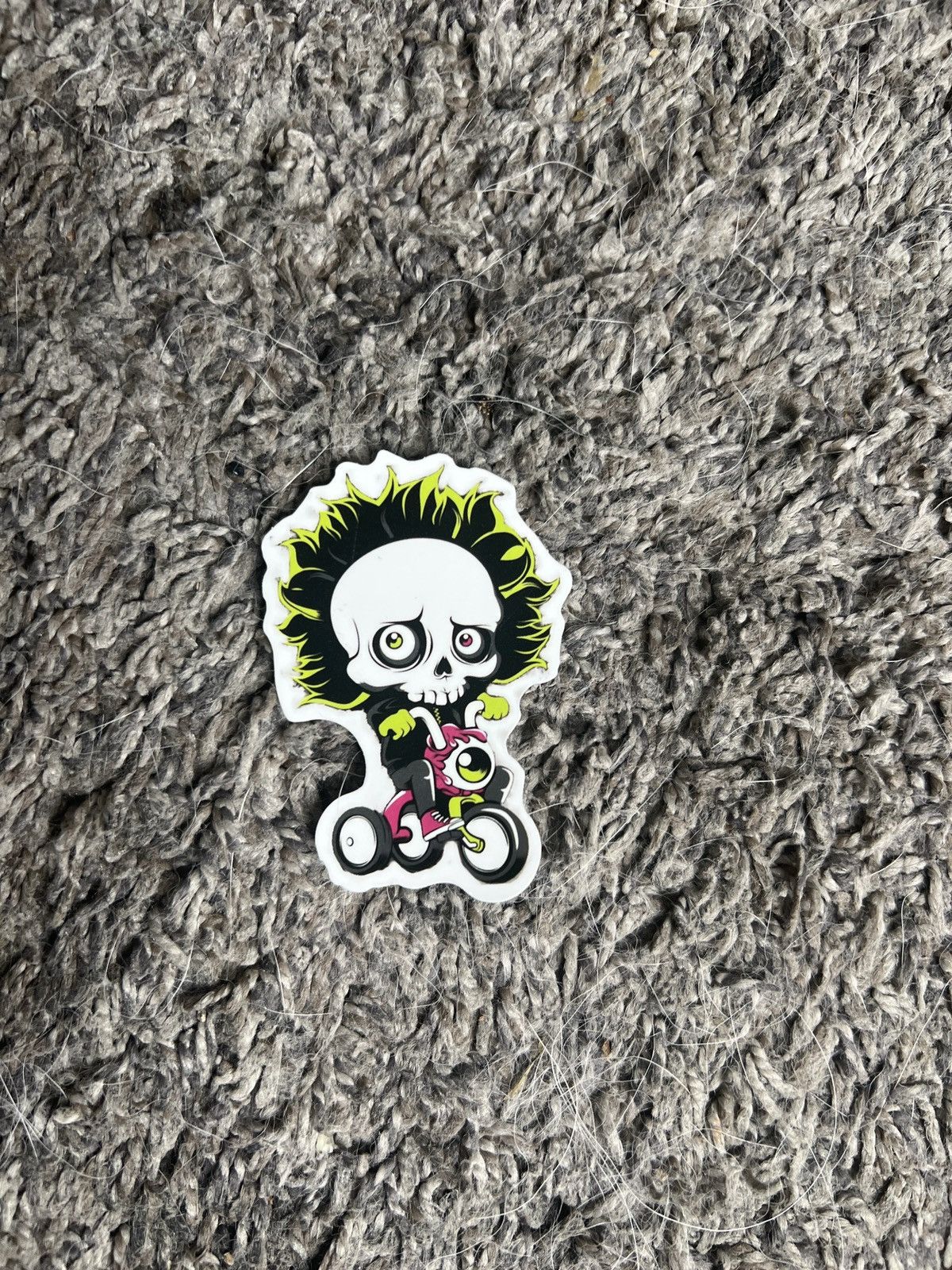 Hypebeast × Vintage Skeleton Riding Tricycle Sticker | Grailed