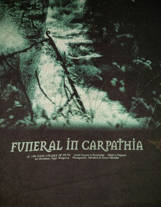 Vintage Vintage Cradle of filth Funeral in carpathia 90s Black metal ...