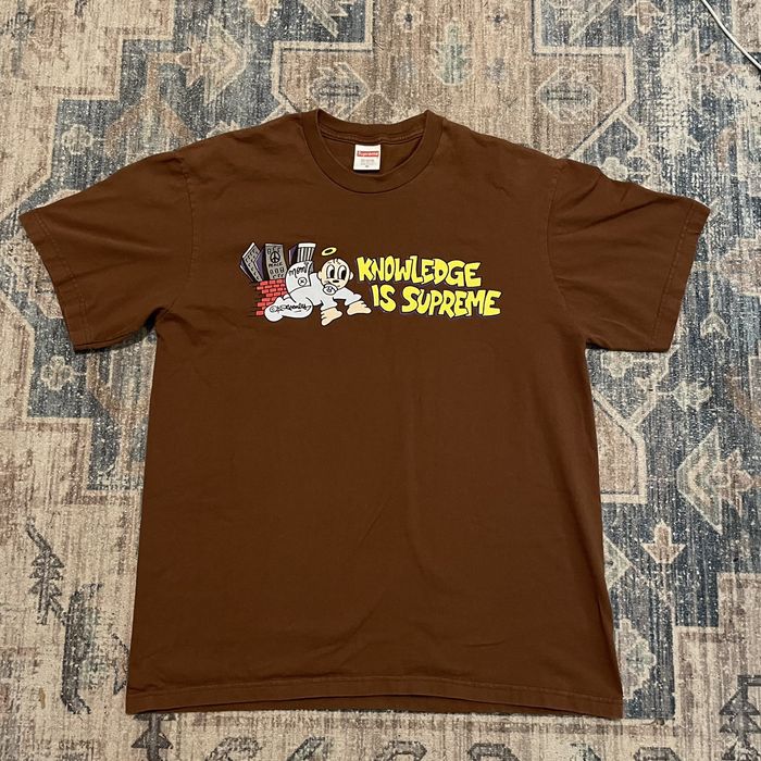 Supreme Supreme Knowledge is Supreme Graffiti tee brown SS22 medium ...