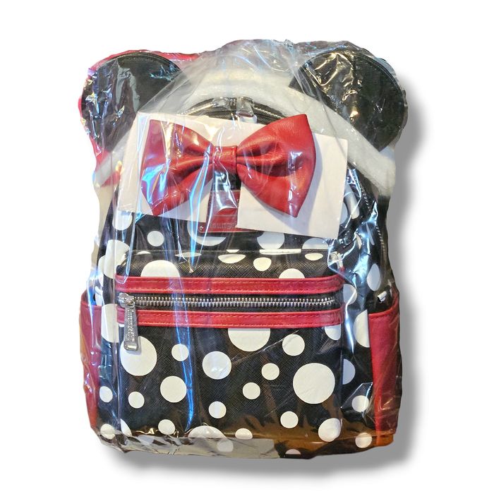 Other NWT Loungefly Disney Minnie Mouse Dot AOP Mini Backpack | Grailed