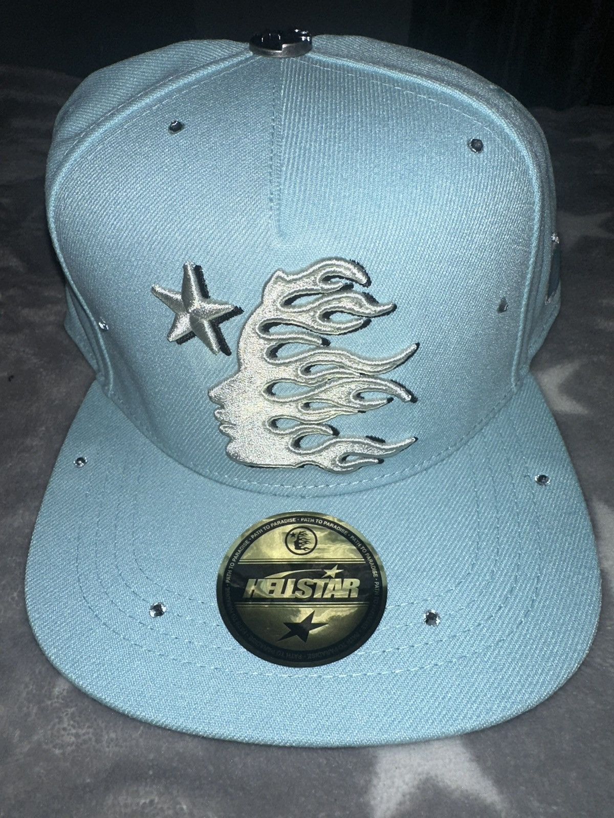 HELLSTAR × Streetwear × Vintage HELLSTAR BLUE STARRING NIGHT FITTED ...