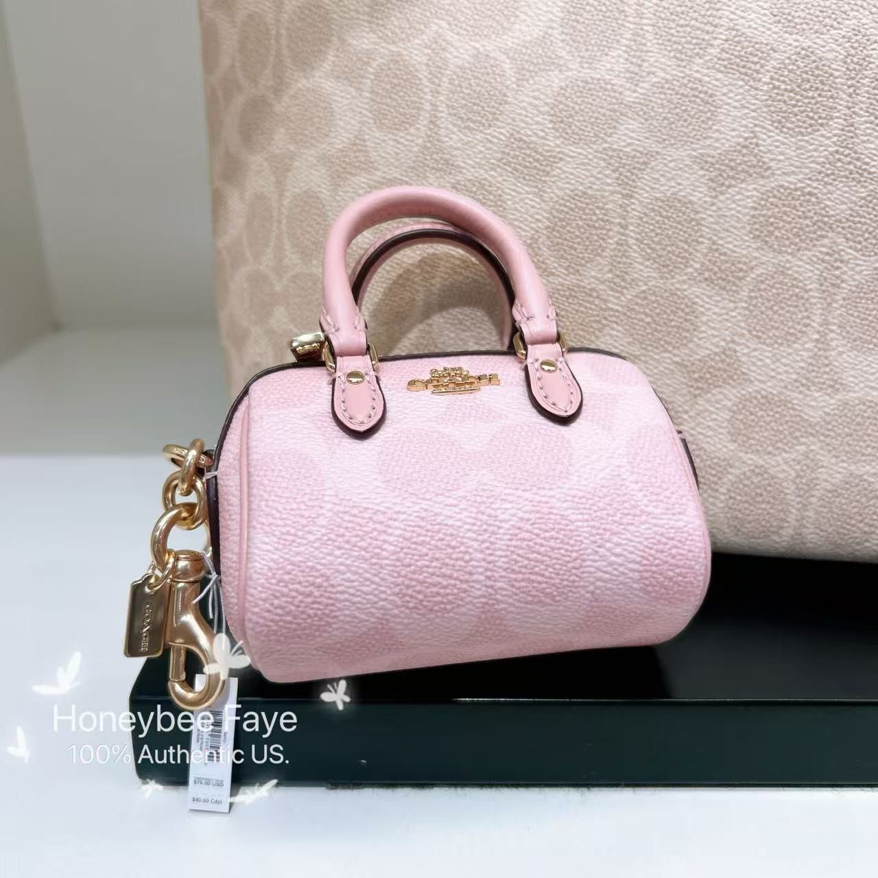 Coach Mini Rowan Bag Charm In Signature Canvas CX068 | Grailed