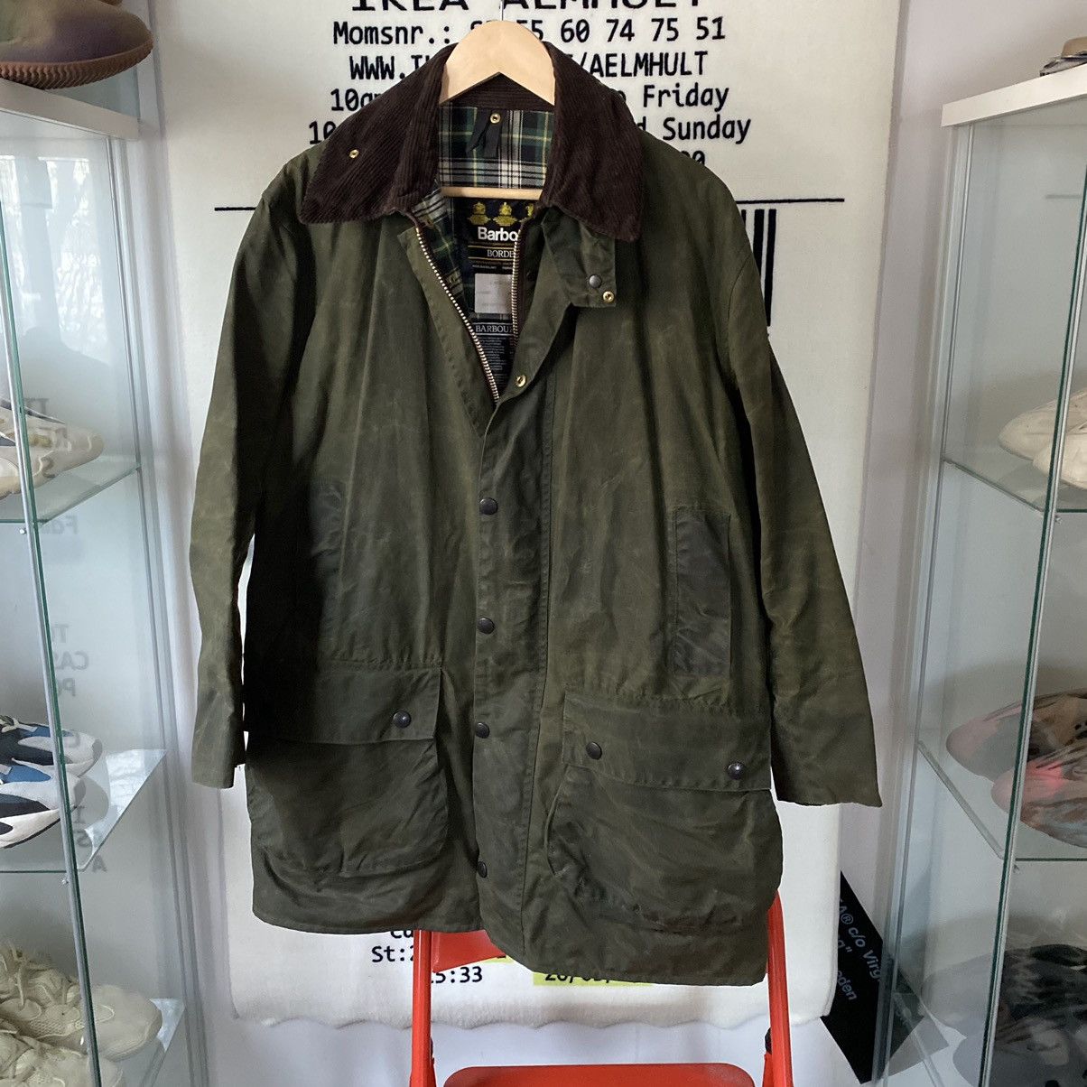 Barbour Vintage Barbour Waxed Chore Jacket Forest Green | Grailed