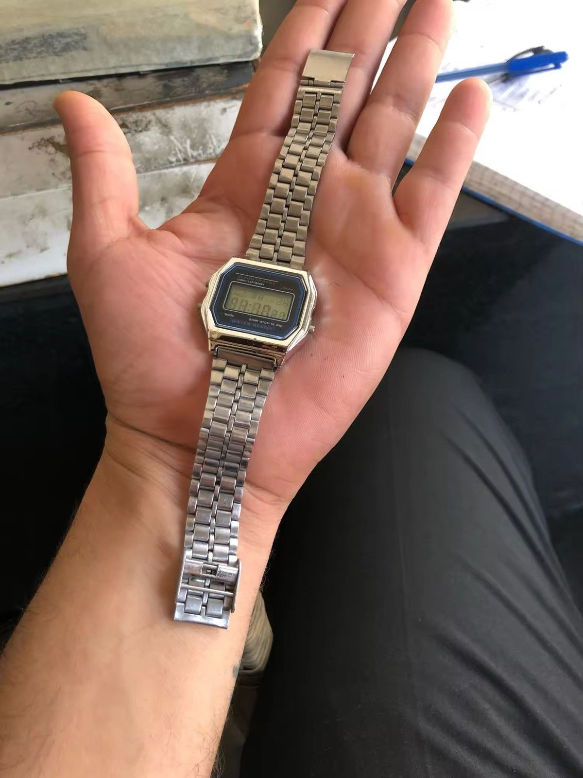 Casio × Streetwear Y2K 2000s vintage retro silver stainless steel ...