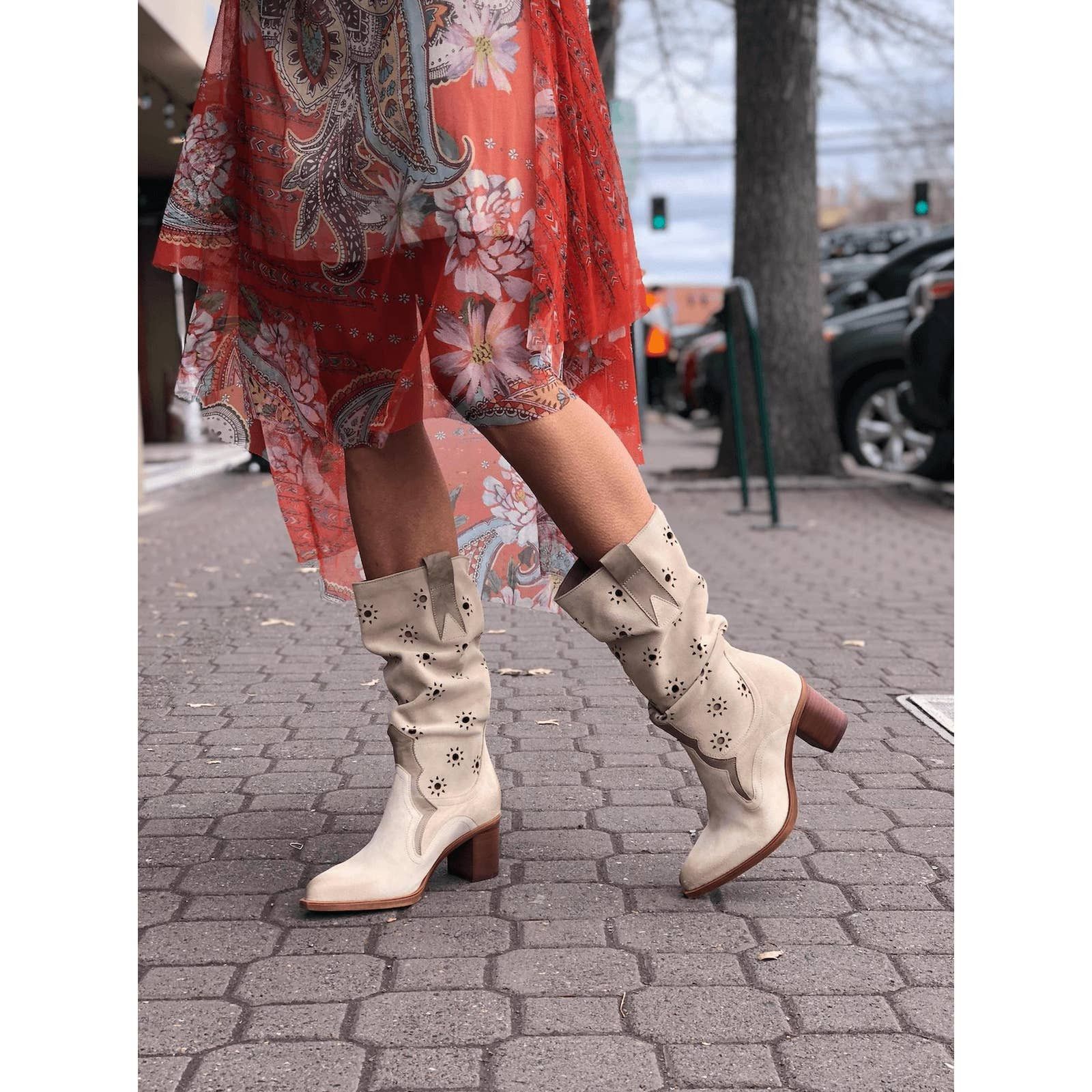 Designer CASTA Tulip Slouchy-Western Boot In Arena | Grailed