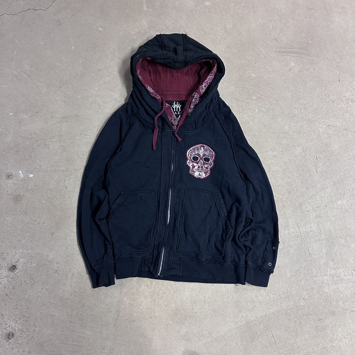 Affliction Vintage y2k Affliction style Emo Goth Skull Grunge Hoodie ...