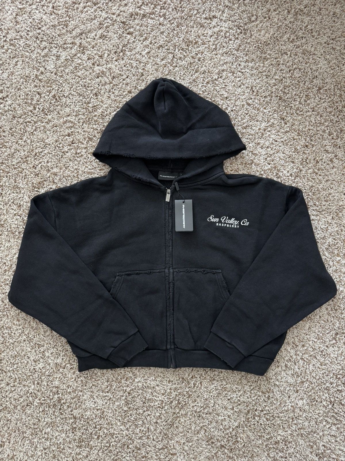 The GV Gallery GV Gallery Black Sun Valley Zip Up Hoodie Raspberry ...