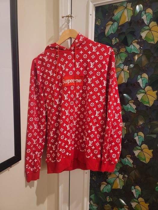 Supreme supreme X Louis Vuitton box logo hooded sweatshirt | Grailed