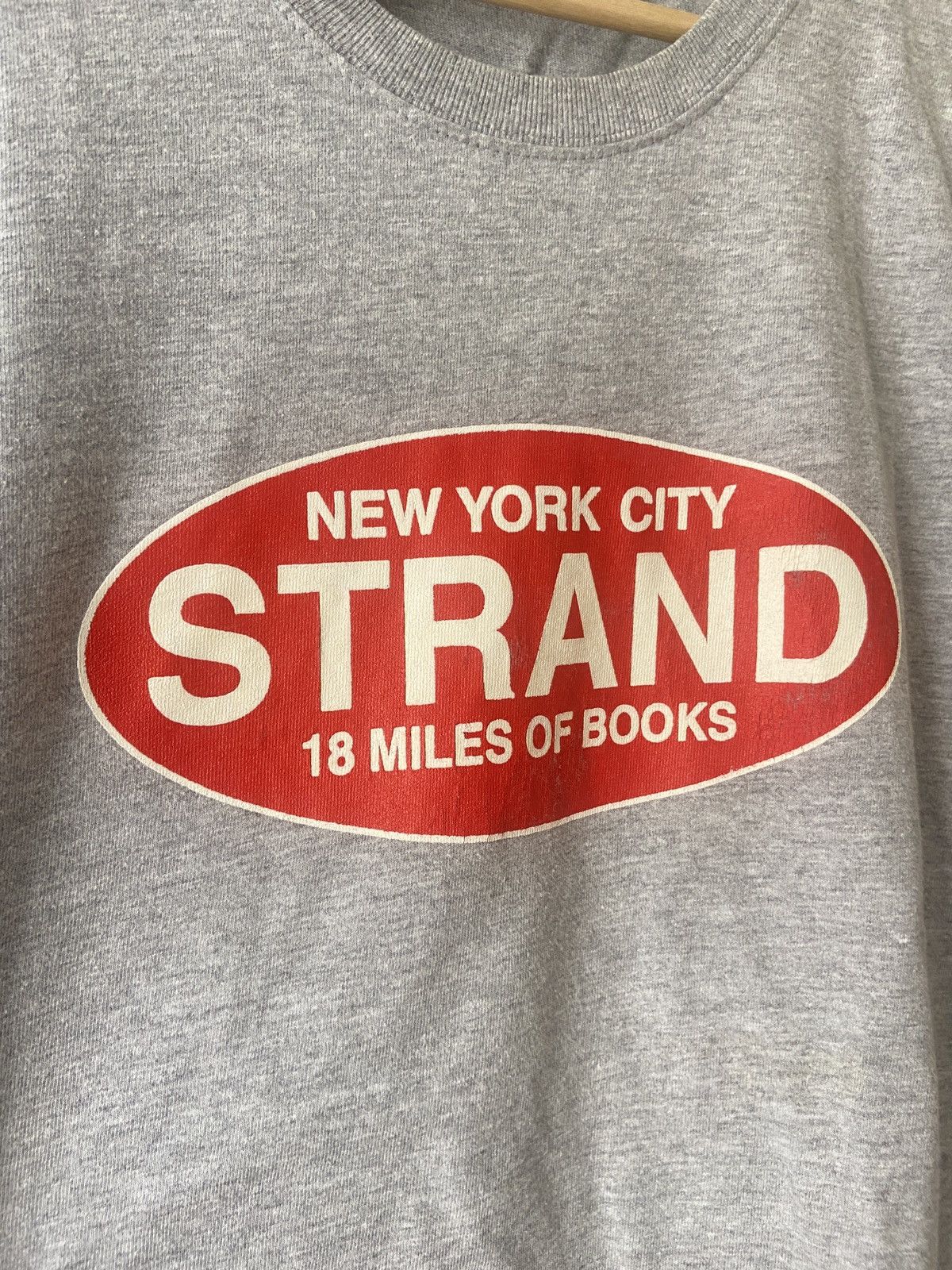 Hanes × Vintage Vintage Strand Book Store New York City logo grey tee ...