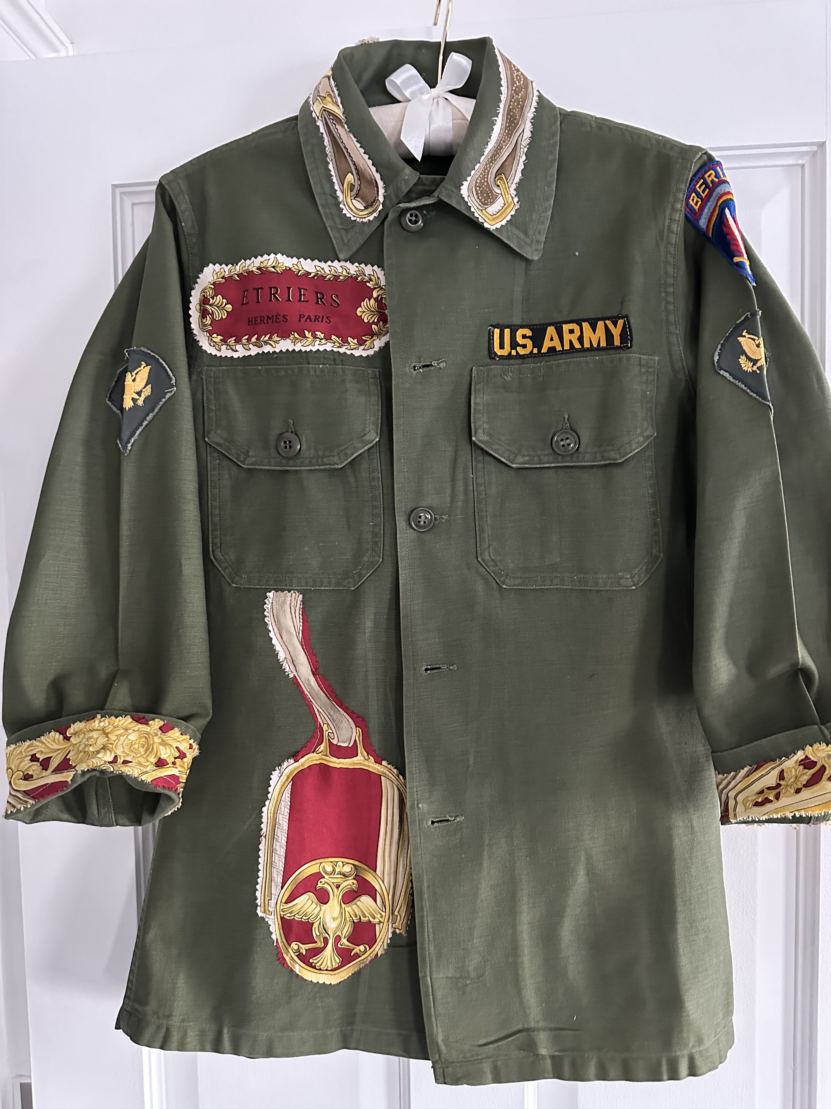 Hermes Vietnam Era Army with Hermes Scarf | Grailed