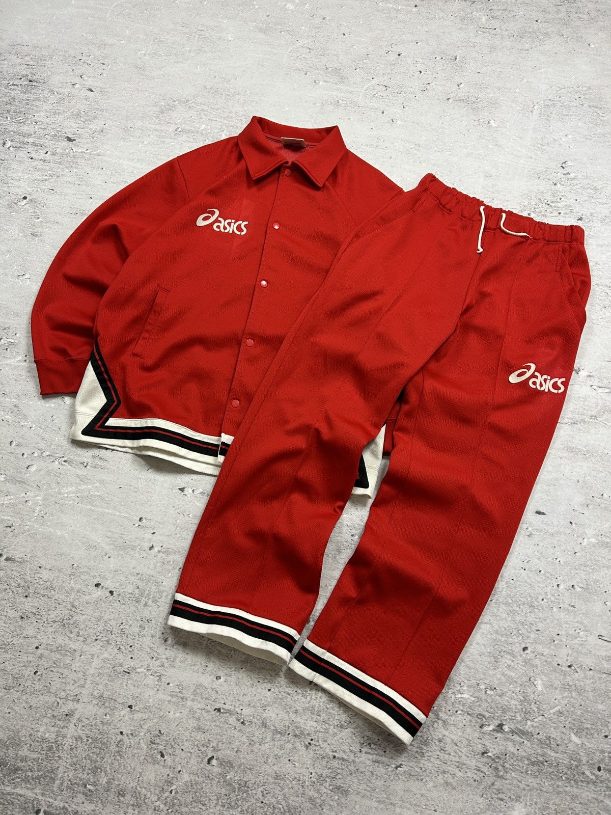 Asics × Japanese Brand × Vintage 🔥RARE VINTAGE ASICS MADE IN JAPAN RED ...