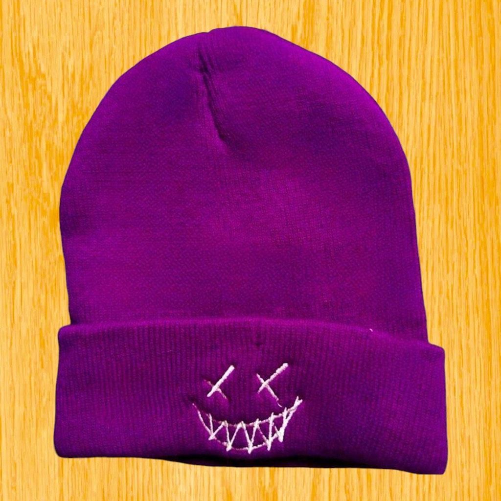 Streetwear Purple Smiley Face Drippy Goth Emo HipHop Trap Designer Str ...
